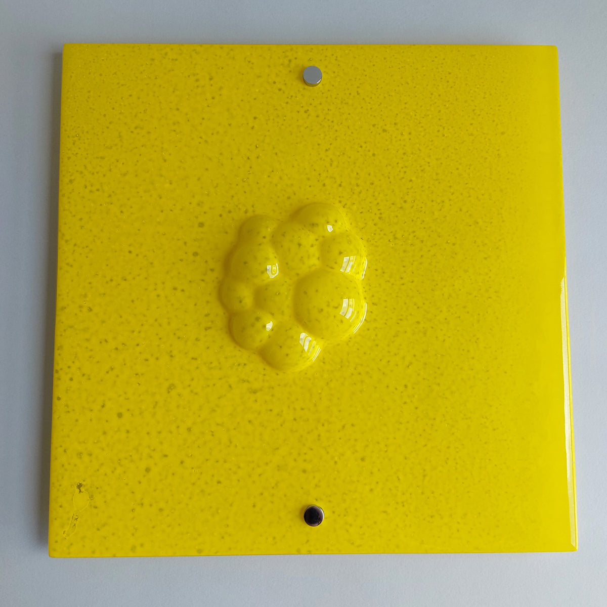 Artistic Fused Yellow Glass Wall Art Panel. Modern Glass Wall Art. Ori ...